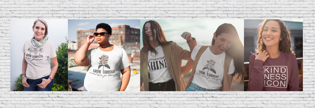 BE KIND WOMENS HUMANITARIAN T-SHIRTS FOR CHARITY – HumanKindness Clothing